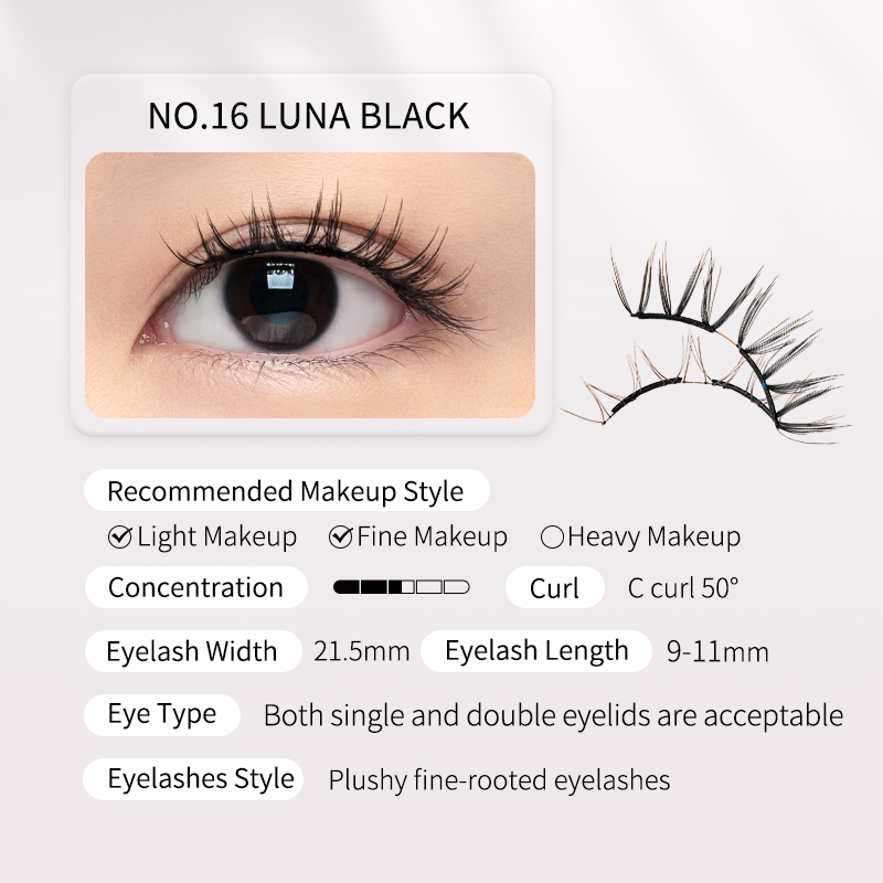 WOSADO Magnetic Lashes No.16 Luna Black – Momoko Cosmetics