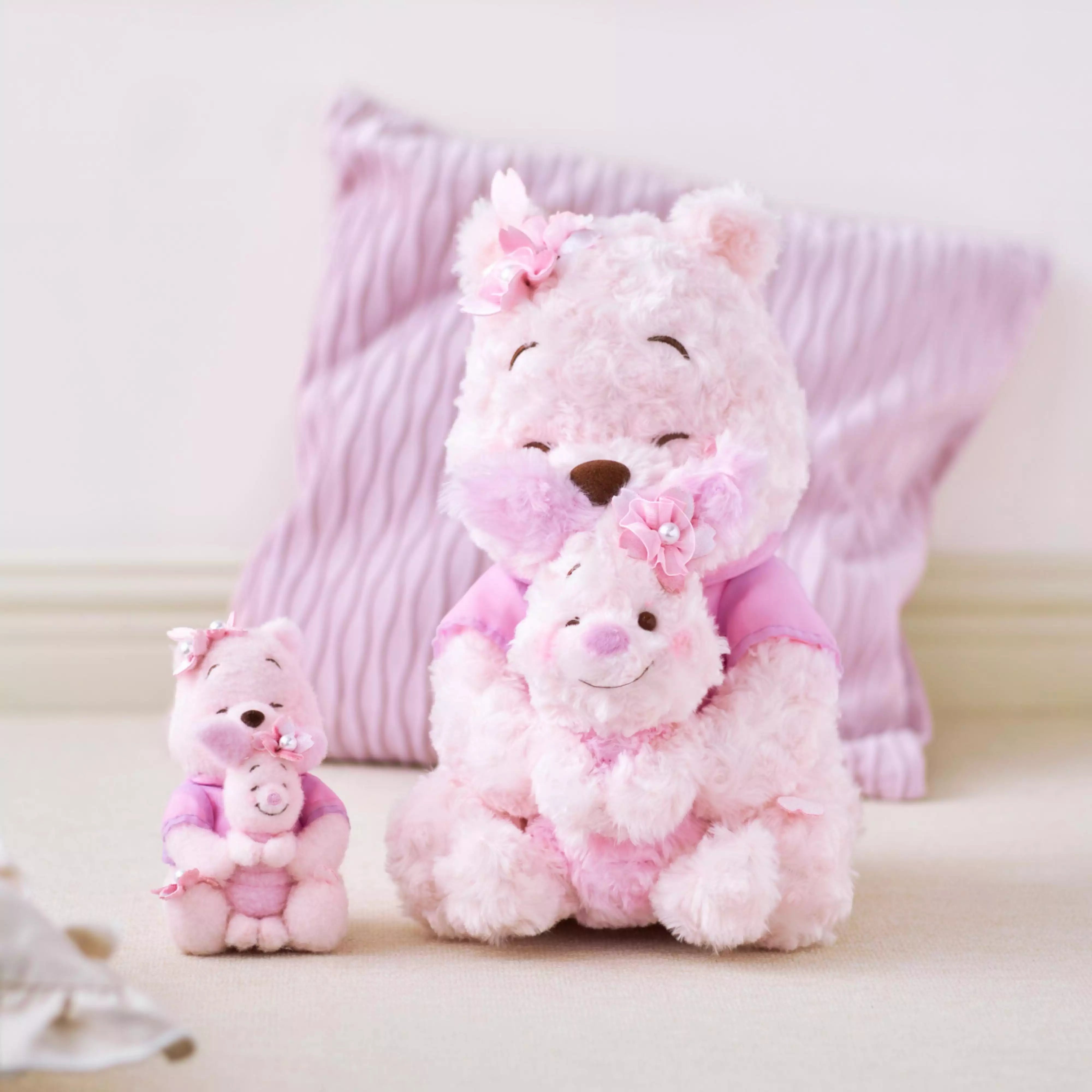 JDS Cherry Blossom Sakura 2025 X Winnie the Pooh & Piglet Plush Toy ...
