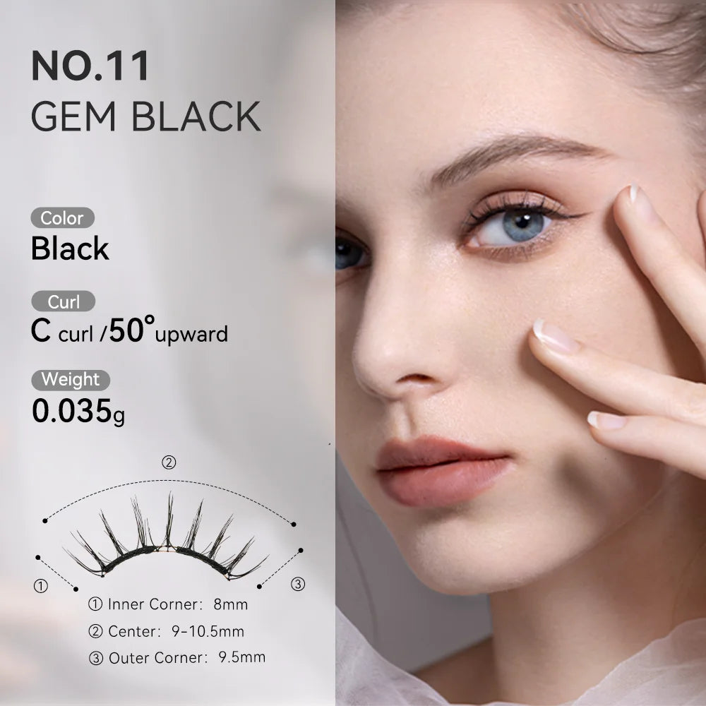 The WOSADO Magnetic Lashes No.11 Gem Black – Momoko Cosmetics